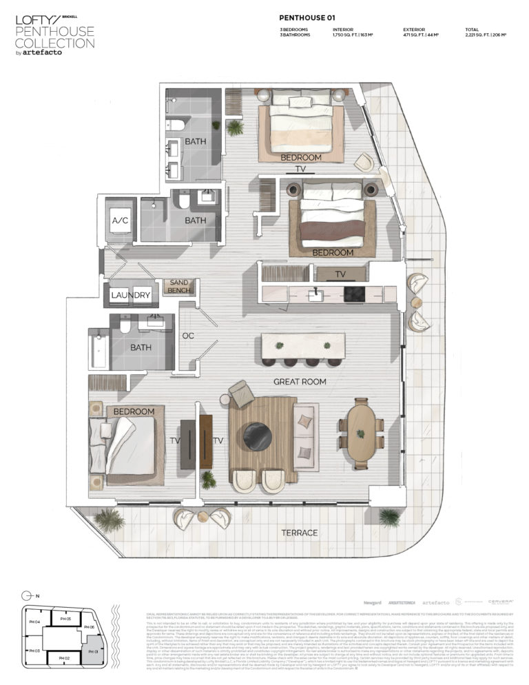 Penthouse - Lofty Brickell